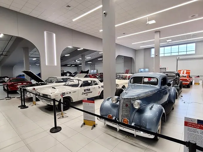 Each vehicle comes with its own story: Detailed information cards accompany every automobile, offering fascinating insights into these mechanical time capsules. 