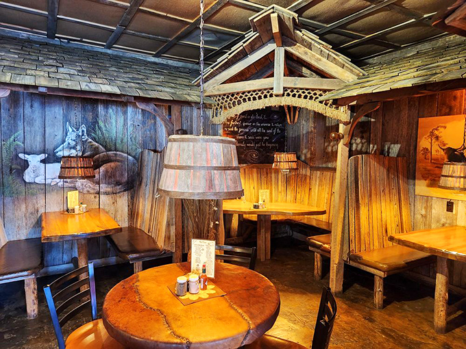 Rustic wooden nooks create dining sanctuaries where conversations flow as easily as the coffee. No wonder locals guard this secret!