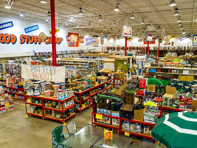 A treasure hunter's paradise where pottery, housewares, and the unexpected coexist in a delightful retail labyrinth of possibilities.