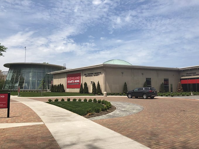 The Cleveland History Center's modern exterior belies the century-spanning treasures within. Even the building knows how to make an entrance.