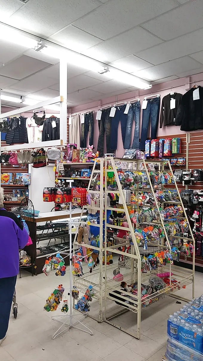 A colorful chaos of toys awaits young explorers and nostalgic adults alike. That forgotten action figure from your childhood? It's probably hiding somewhere in this magical jumble.