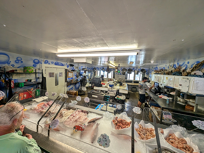 Where the magic happens. This seafood counter is the Florida equivalent of Willy Wonka's chocolate factory for fish lovers.