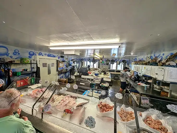 Where the magic happens. This seafood counter is the Florida equivalent of Willy Wonka's chocolate factory for fish lovers.