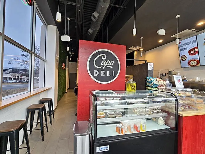 Inside, the modern minimalist vibe lets you know immediately – they've spent their budget on ingredients, not interior designers. Smart move.