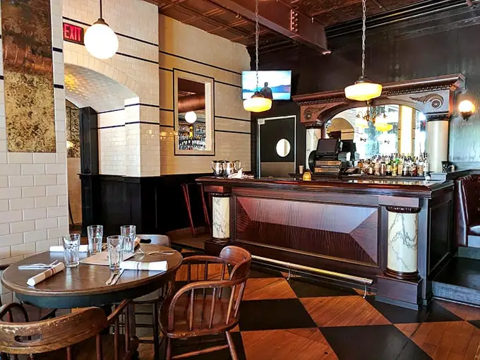 Where industrial chic meets old-world charm. That magnificent bar isn't just serving drinks—it's telling stories spanning generations.