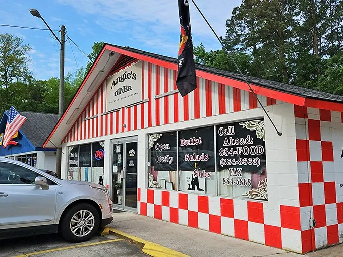 Angie's red-and-white checkerboard exterior isn't trying to be retro – it's the real deal, a time capsule from when diners were America's living rooms.