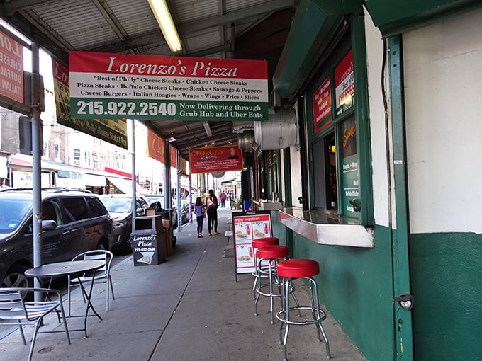 Lorenzo's storefront – where pizza slices are measured not in inches but in "how many napkins you'll need."