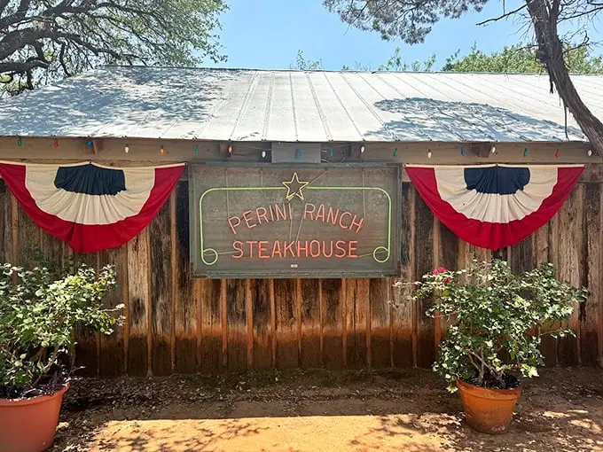 Perini Ranch's humble entrance is the beef equivalent of a speakeasy—only the worthy know what awaits beyond that neon sign.