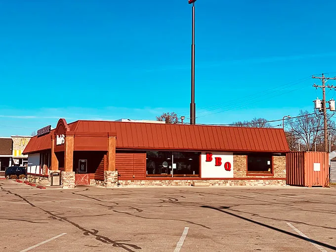 Rudy's Smokehouse doesn't need fancy architecture when that red roof shelters meat this magnificent.
