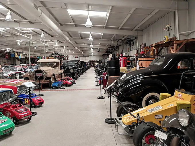 Walking these aisles feels like strolling through automotive time itself—each vehicle tells a story more captivating than the last.