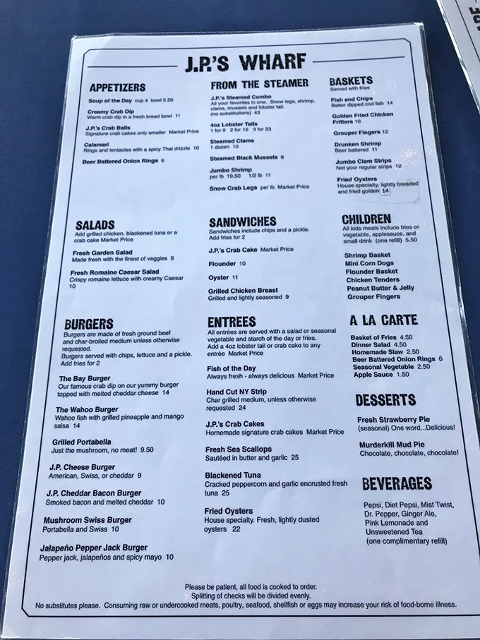 A menu that reads like poetry to seafood lovers. The hardest relationship you'll have today? Choosing just one dish.