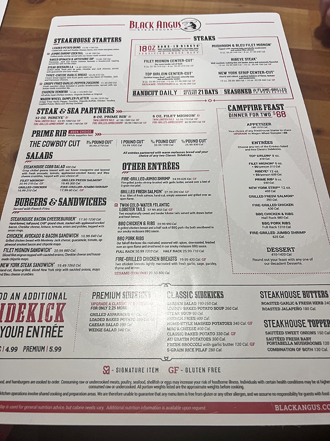 A menu that doesn't need fancy fonts or poetic descriptions when the star attraction is perfectly aged, premium beef.