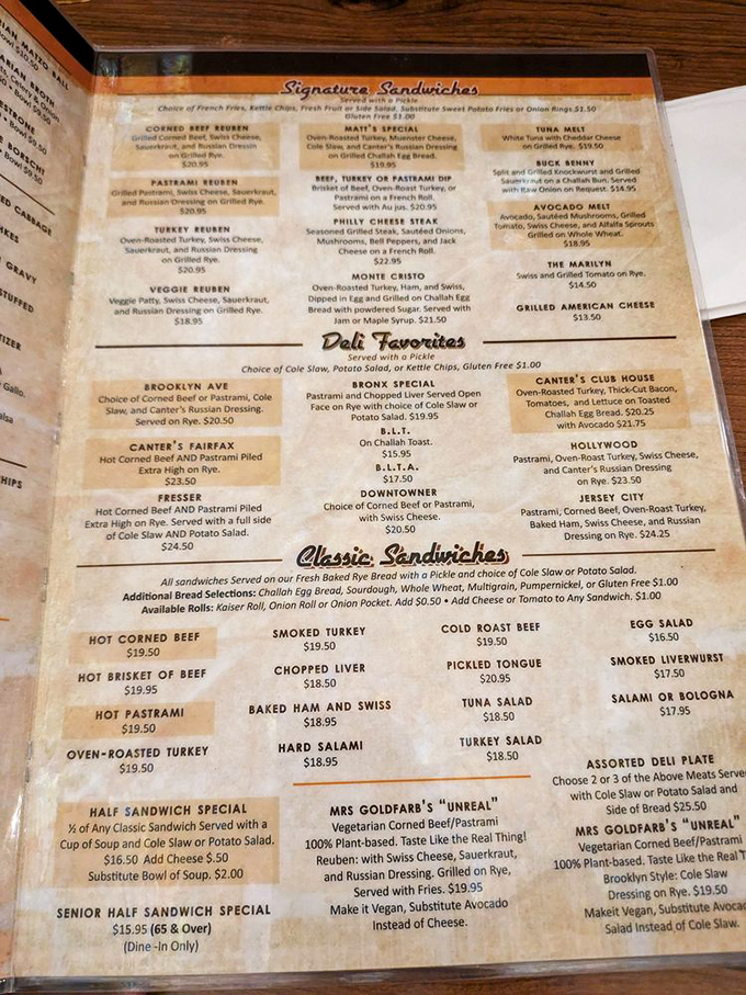 A menu that requires both hands and a strategic game plan. Like the Dead Sea Scrolls of deliciousness, each section reveals ancient secrets to happiness between bread.