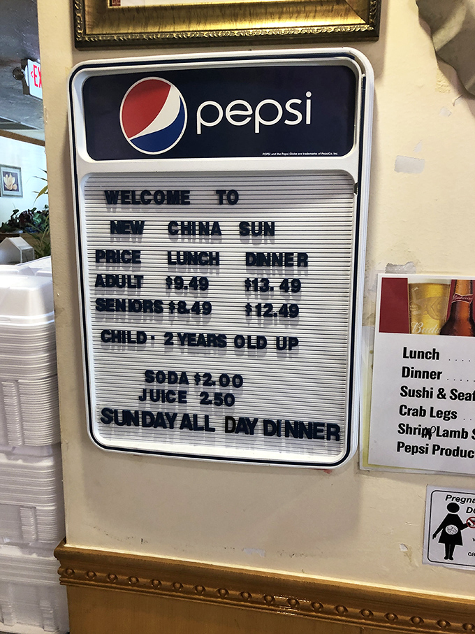 The pricing board tells you everything you need to know: Sunday is the day when all dietary restraint goes to die.