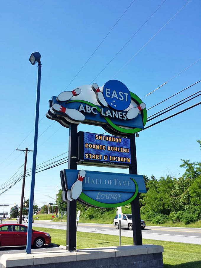 Under blue skies or starry nights, this vintage sign has guided generations of Pennsylvanians to their bowling adventures since the Kennedy administration.