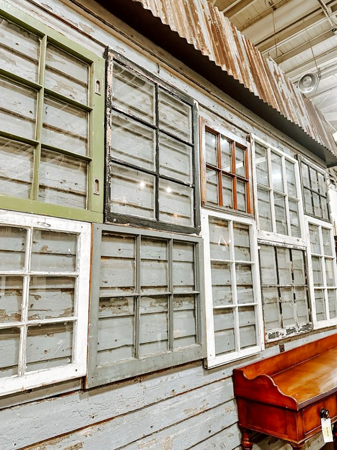 Window shopping takes on new meaning when the windows themselves are for sale. This wall of architectural history offers glimpses into Baltimore's past.