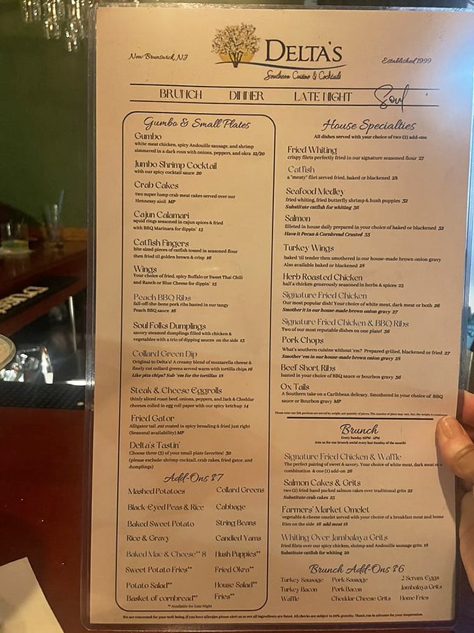 Reading this menu is like browsing a greatest hits album of Southern cuisine. My doctor would call it a warning label.