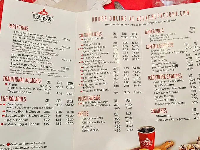The menu board reads like a United Nations of breakfast options – from traditional Czech pastries to Tex-Mex inspired morning miracles.