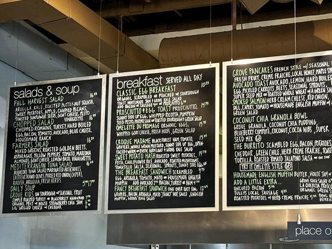 That chalkboard menu isn't just functional—it's a declaration of philosophy where words like "local" and "seasonal" aren't trendy buzzwords but the foundation of something special.