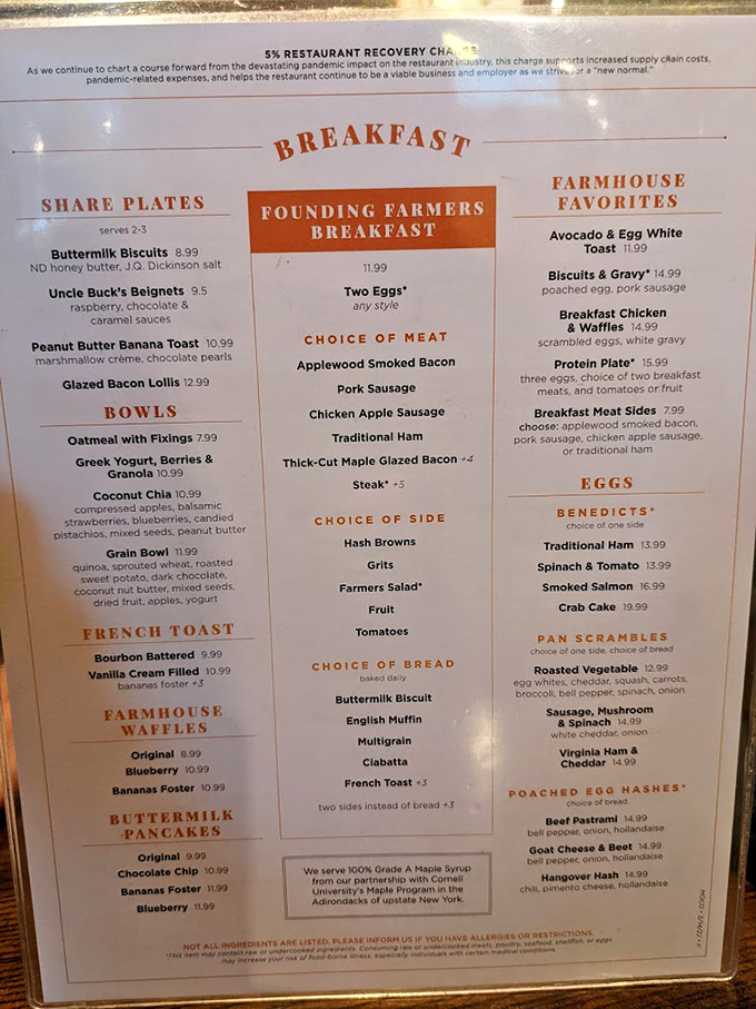 This isn't just a menu—it's a roadmap to breakfast nirvana. From buttermilk pancakes to hangover hash, morning indulgence comes in many delicious forms.