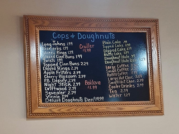 This menu isn't just a list—it's a roadmap to happiness with clever names that make ordering part of the fun.