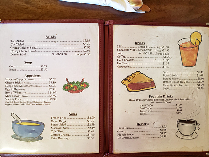 A menu that doesn't need fancy fonts or pretentious descriptions—just honest food that speaks the universal language of hunger.