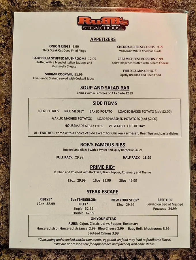 The menu reads like a love letter to carnivores – prime rib rubbed with rock salt and herbs is the headliner for good reason.