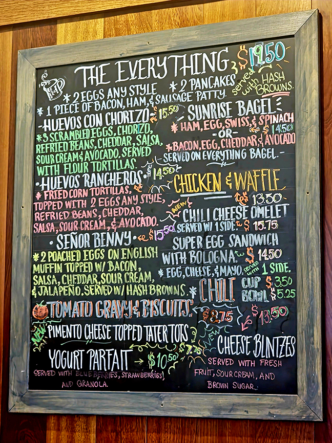 This isn't just a menu board—it's a choose-your-own-adventure novel where every ending involves unbuttoning your pants.