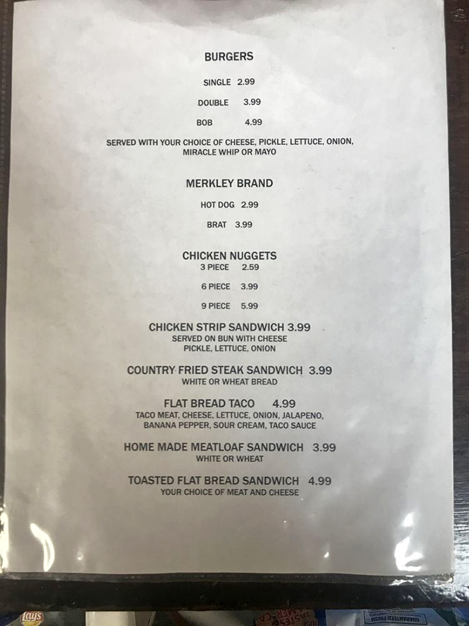 The menu board—a monument to straightforward deliciousness. No fusion confusion here, just honest food that makes your wallet as happy as your stomach.