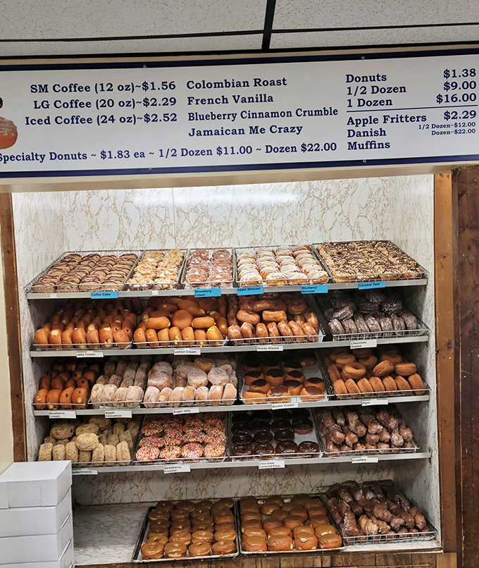 The menu board – a roadmap to happiness. Notice how they don't waste precious space on kale or quinoa.