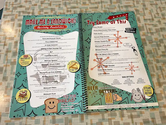 This isn't just a menu—it's a roadmap to happiness. The playful design and comfort food classics remind us why diners remain America's greatest culinary institution.