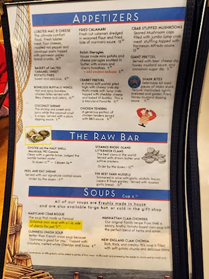 Reading Cooper's menu is like planning a maritime expedition—lobster mac & cheese, crab-stuffed mushrooms, and Polish pierogies beckon from the appetizer section alone.