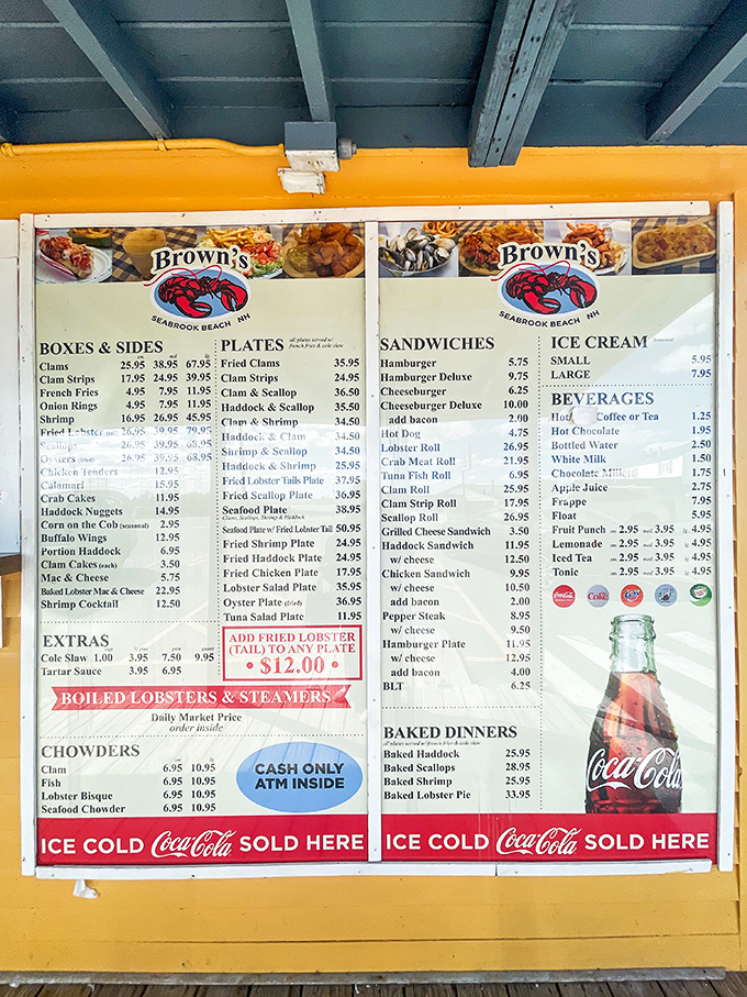 A menu that reads like seafood poetry—where the only difficult choice is deciding how many different things you can reasonably order in one sitting.