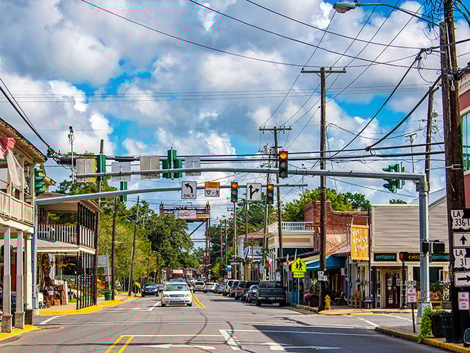 Front Street in Natchitoches offers a postcard-perfect scene where the only filter needed is the golden Louisiana sunshine.
