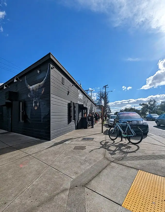 Horn Barbecue: The all-black exterior is like a stealth bomber of flavor – you won't see it coming, but you'll definitely feel the impact.