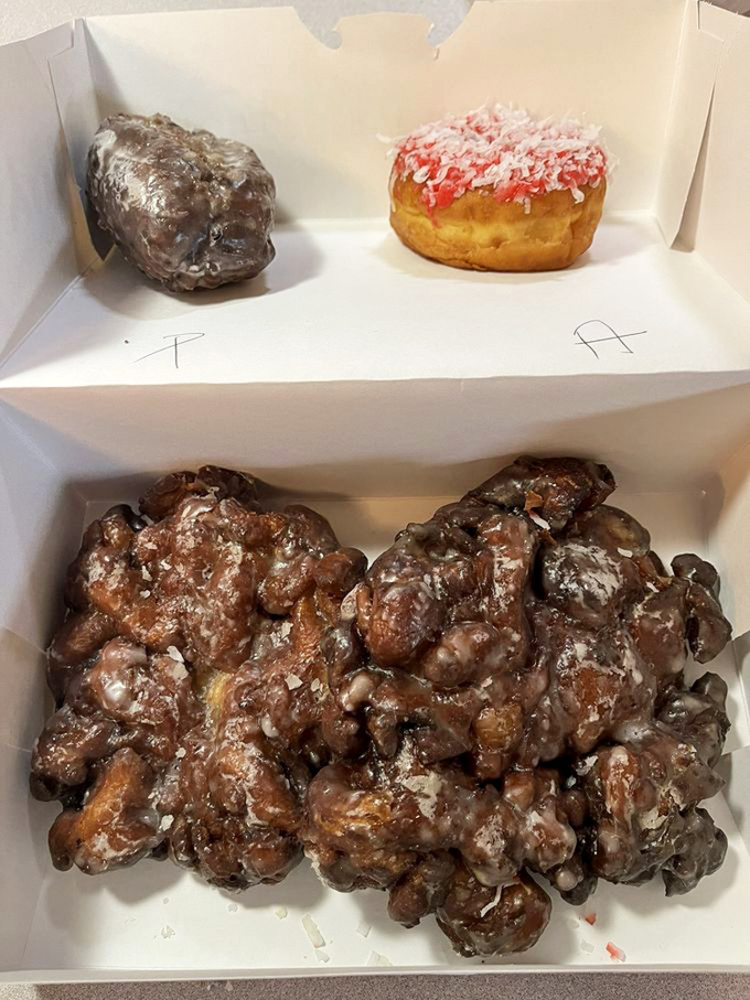 Apple fritters: nature's way of saying "diet schmiet!" These golden beauties are more tempting than Eve's forbidden fruit.