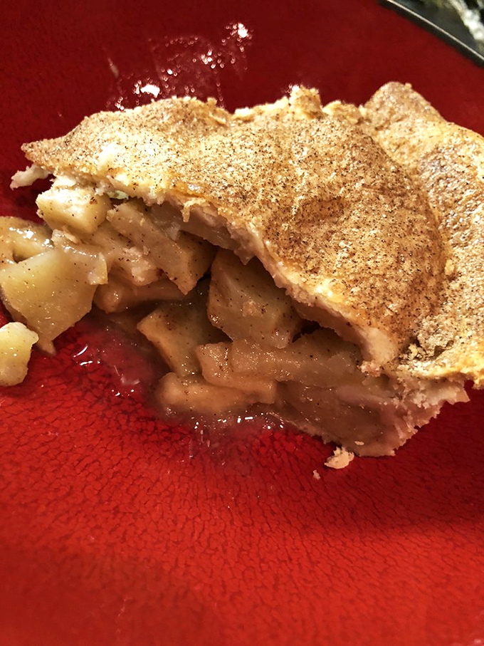 Apple pie that would make even Johnny Appleseed weep with joy—golden, cinnamon-kissed perfection waiting for its vanilla ice cream crown.