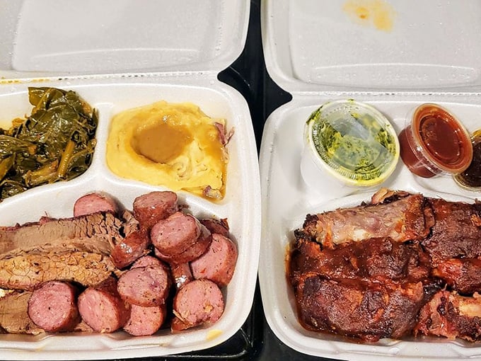 These ribs aren't just falling off the bone – they're practically volunteering to jump onto your plate with that glistening sauce.