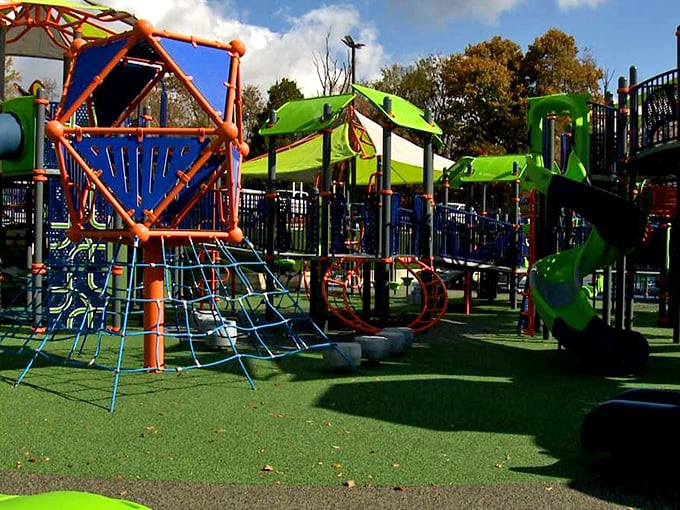 This modern playground proves Corydon isn't just living in the past—families create new memories here while surrounded by centuries of history.
