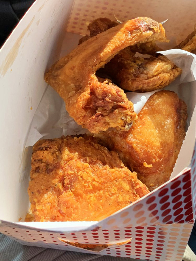 Golden-brown perfection that makes Colonel Sanders look like an amateur. This fried chicken doesn't just talk the talk.