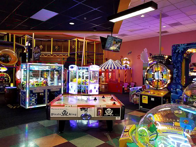 Where quarters disappear faster than cake at a birthday party—this arcade paradise will awaken your inner 12-year-old.