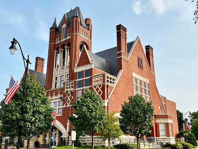 Towering spires and intricate brickwork showcase the craftsmanship of another era, when buildings were made to inspire for generations.