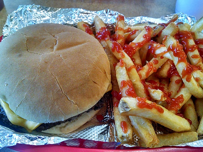 This isn't just a cheeseburger—it's a love letter to beef, written in melted cheese and served with ketchup-kissed fries.