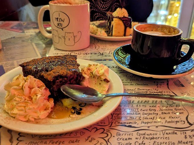 This isn't just cake—it's therapy on a plate. Rich, moist ginger cake paired with a perfectly pulled espresso makes troubles melt away.