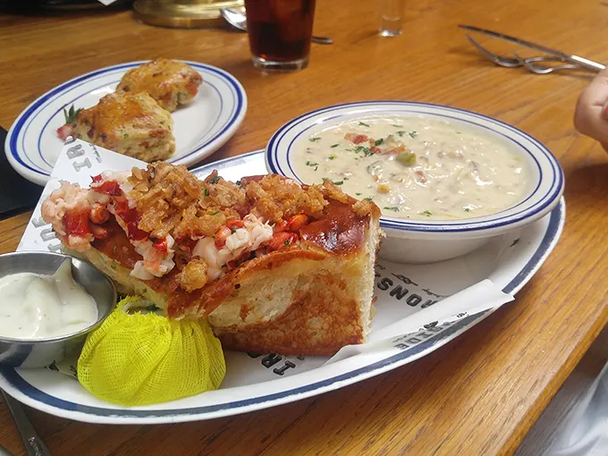 The lobster roll and chowder combo – like reuniting the Beatles of seafood, but with better results and none of the drama.