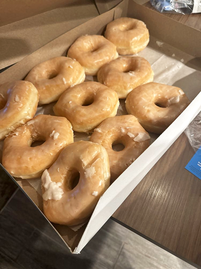 Classic glazed donuts—the little black dress of the pastry world. Timeless, elegant, and always appropriate, whether at 7am or as your midnight confession.
