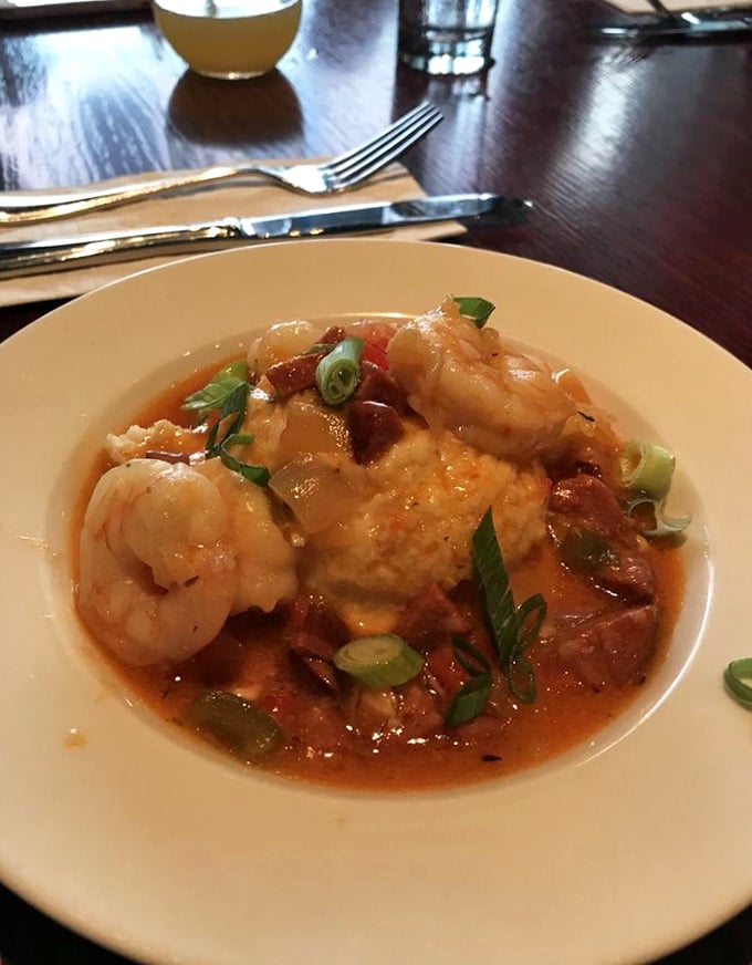 The holy grail of Southern cooking up North—shrimp and grits so good you'll wonder if New Hampshire secretly annexed South Carolina when nobody was looking.