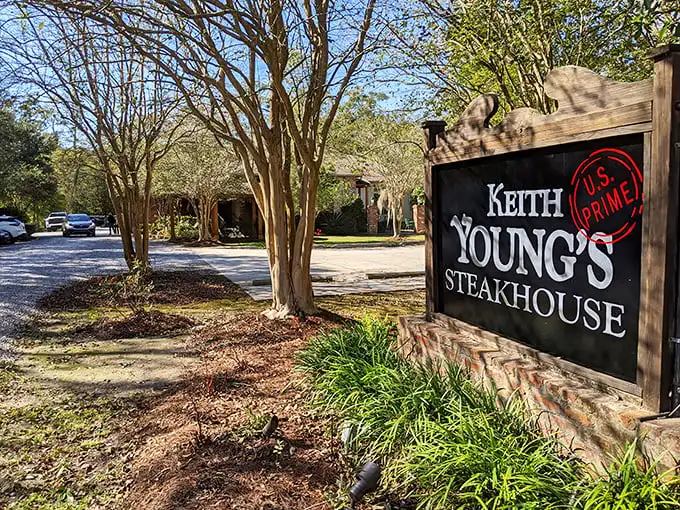 Nestled among the trees like a delicious secret, Keith Young's serves steaks worth getting lost for.