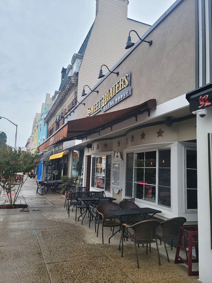 Sweet Waters' charming storefront—like finding out your quiet neighbor moonlights as a rock star of the steak world.