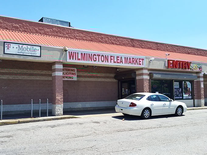 The Wilmington Flea Market's unassuming exterior hides a fluorescent-lit paradise of possibilities and that distinct "they don't make 'em like this anymore" charm.